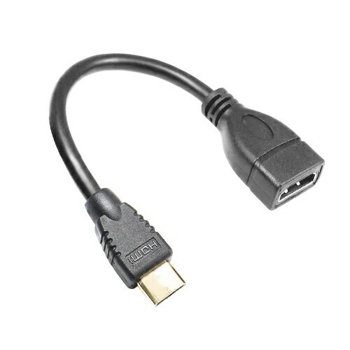 HDMI to ミニHDMI変換■端子への負担を軽減させるコード式■コード長10cm