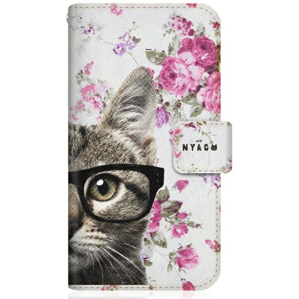 with NYAGOはお洒落でかわいい人気の猫デザインブランド。かさばらないスリム手帳型ケース。■「猫びより」など雑誌やメディアにも多数紹介されました。個性的な可愛いニャンコは超目立ちます！■薄くて使いやすいステッチタイプ手帳型ケースは中芯...