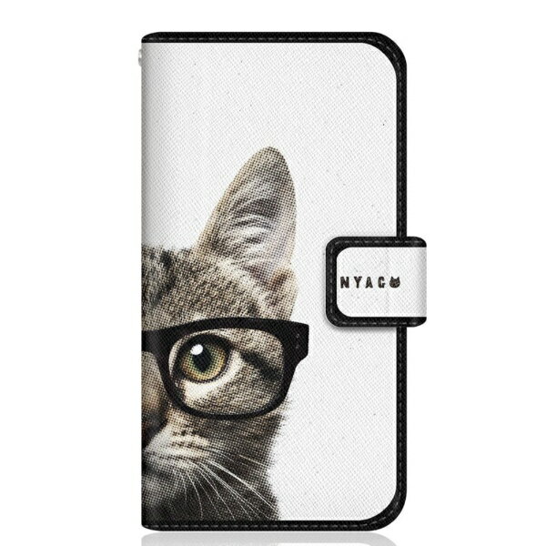 with NYAGOはお洒落でかわいい人気の猫デザインブランド。かさばらないスリム手帳型ケース。■「猫びより」など雑誌やメディアにも多数紹介されました。個性的な可愛いニャンコは超目立ちます！■薄くて使いやすいステッチタイプ手帳型ケースは中芯...