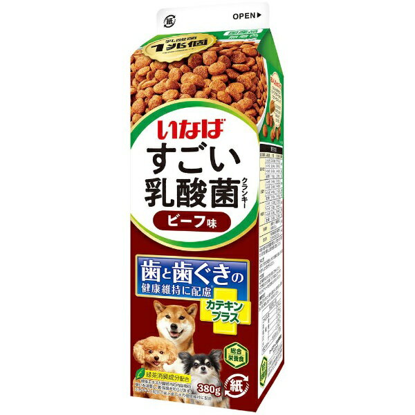 ・乳酸菌1兆個配合で、わんちゃんの健康を維持し、お腹の調子を保ちます。・カテキンをプラスして、歯と歯ぐきの健康維持に配慮しました。・出しやすい牛乳パック型。飼い主さんの与えたい分だけ出して与えることができます。・緑茶消臭成分配合。緑茶エキス...