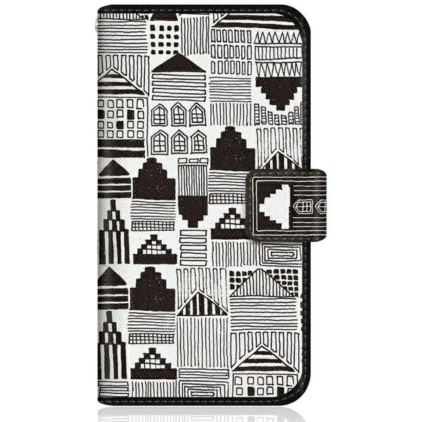 CaseMarket オリジナルのおしゃれなデザインプリントが魅力のオリジナル手帳型ケース。■薄くて使いやすいステッチタイプ手帳型ケースは中芯に特殊素材を採用し『薄さ強さ』を両立。■各機種に専用のカメラ穴が空いており、手帳に装着したままカメ...