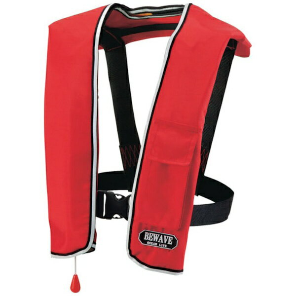 ■水を感知し、自動膨張する補助機能付タイプです。【用途】・小型船舶用法定備品として。・海上工事等の水辺での作業用に。・20t以上の大型船舶上での作業用に。【仕様】・サイズ： フリー・色： レッド・着丈（cm）： 40・ウエスト（cm）： 1...