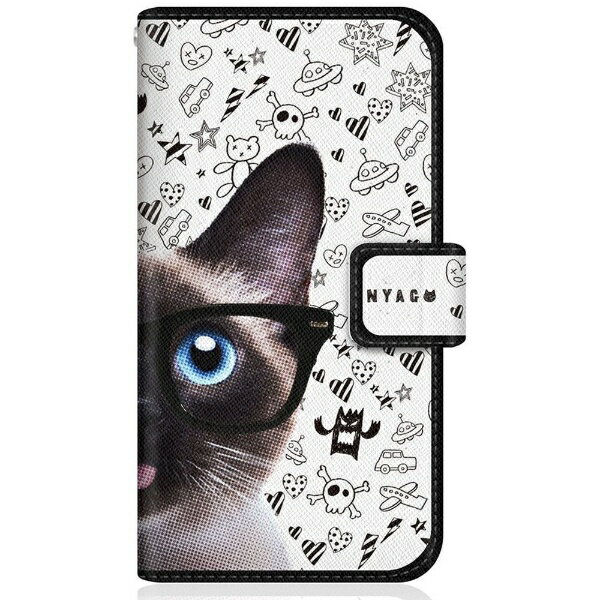 with NYAGOはお洒落でかわいい人気の猫デザインブランド。かさばらないスリム手帳型ケース。■「猫びより」など雑誌やメディアにも多数紹介されました。個性的な可愛いニャンコは超目立ちます！■薄くて使いやすいステッチタイプ手帳型ケースは中芯...