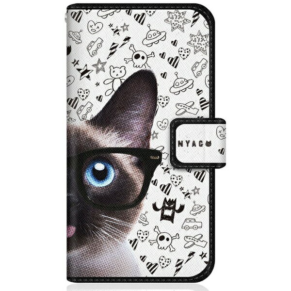 with NYAGOはお洒落でかわいい人気の猫デザインブランド。かさばらないスリム手帳型ケース。■「猫びより」など雑誌やメディアにも多数紹介されました。個性的な可愛いニャンコは超目立ちます！■薄くて使いやすいステッチタイプ手帳型ケースは中芯...