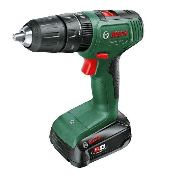 ●能力：コンクリート6mmφ、鉄工13mmφ、木工30mmφ、ネジ締め8mmφ ●定格電圧：DC18V（ボッシュDIY用充電式専用バッテリー） ●バッテリー容量：1.5Ah ●トルク調整範囲：20段階 ●最大トルク：36N・m ●チャック把...