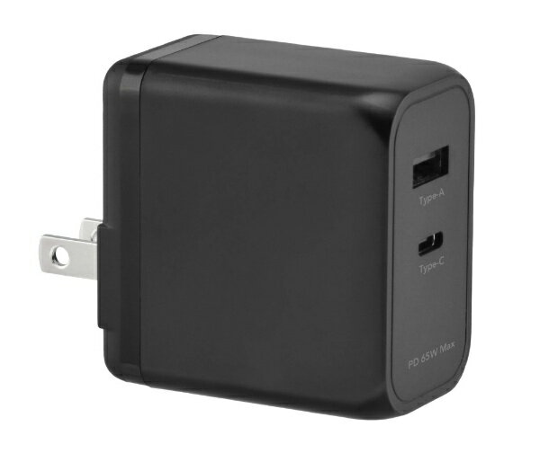 ●最大出力65WUSB Type-Cポートを搭載し、超高速充電に対応したコンパクトなAC充電器 USB Type-C単体での使用なら、PD65Wの高出力による超高速充電が可能、ノートパソコンへの電源供給にも対応しています。 ※高速充電・高出...