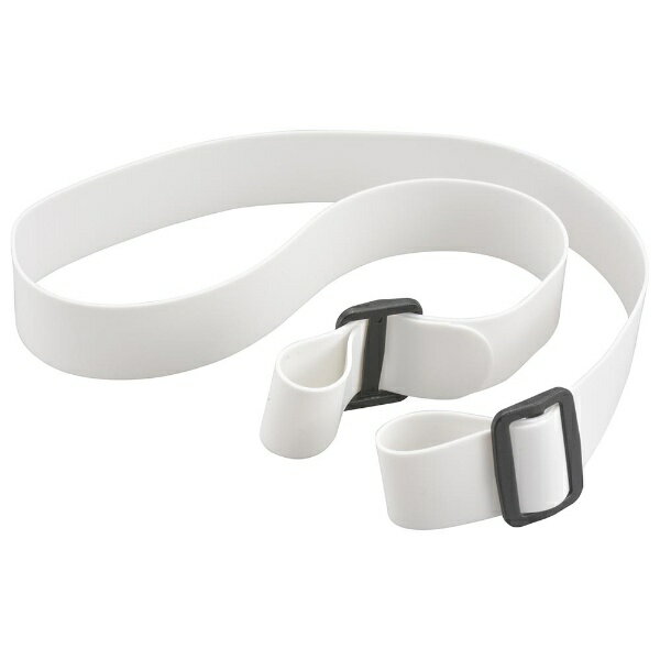 【 特 長 】 ● シリコン素材でしっかりフィット ● シリコン素材のため滑りにくく、確実にヘルメットなどに固定します ● 本体カラーはホワイト 【 仕 様 】 ■ 寸法：幅25×長さ820mm ■ 重量：32g ■ バックル付き