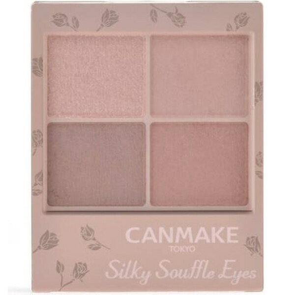 シルキースフレアイズの姉妹品肌に溶け込むような透けマットシャドウ透け感のある柔らかい仕上がりになるマット3色と、透け発色の繊細ラメ1色のパレットシャドウ。完全マットアイや、ラメ×マットアイなど、メイクのパターンを楽しみましょう！■カラー：M...