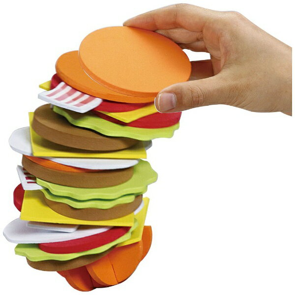 ハンバーガーを崩さないように積み上げよう！