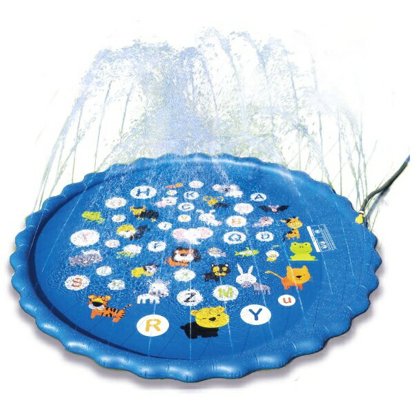 水圧でマットが膨らむので空気入れ不要！ ホースに接続してすぐ遊べる！