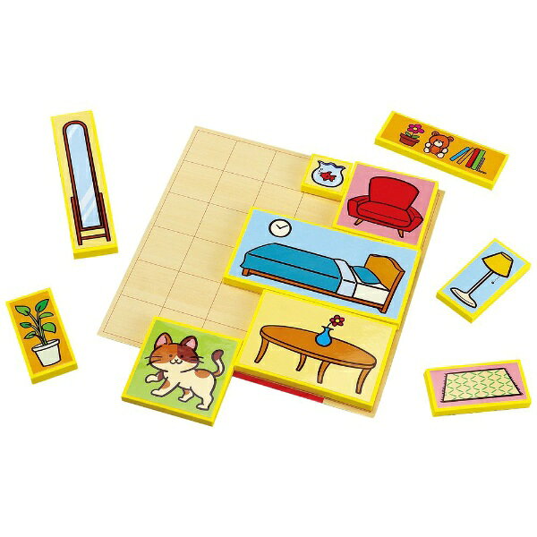 ねこをお部屋から出してあげよう！スライドする順番を考えるパズルピースの裏面は絵合わせパズル！2〜4人用