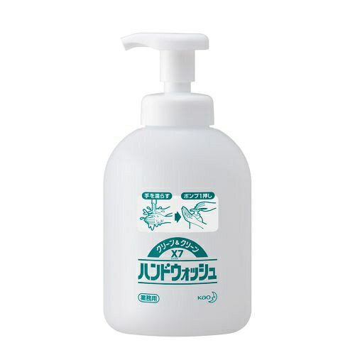 【特長】●「クリーン＆クリーンX7」専用のつめかえ容器です。●1プッシュ約0．3mLの泡吐出ボトルで、泡立てる手間がありません。【用途】●液を定量線をこえないように入れ、キャップを閉めてください。●最初、ポンプを数回空押ししてください。●ポ...