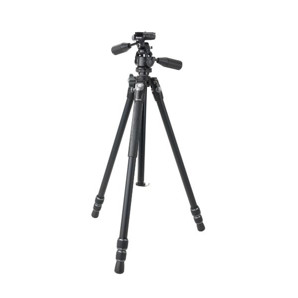 全高1,585mmのアルミ3段三脚で、ハンドル付き3WAY雲台VEO PH-36Sによりパンとチルトを独立して操作できます。3ステップで一脚（最大1,615mm）に組み替えられ、運動会やアウトドアでの撮影に対応します。●改良されたツイストロ...