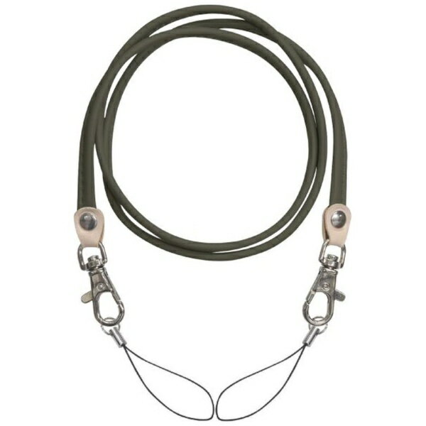 レザー素材を使用したネックストラップです。両端がカニカン仕様になっており、目的に合わせた用途でご使用いただけます。付属の松葉紐もしくは、別売りの「マルチリングプラス」と組み合わせることでスマートフォンを首から下げることも可能です。※松葉紐は...