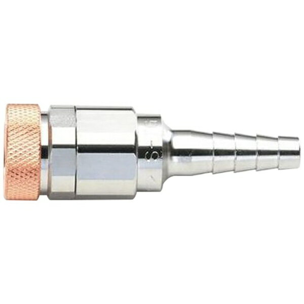 ●入数（個）： 1●太タイプ（Qジョイント、日東ミニカプラetc）●ガス用●内径6〜9φ用ホース●使用温度（℃）： -10〜+60●使用圧力（MPa）： 最高圧力1.0●破壊圧力（MPa）： 3.0（本体が破壊圧力値）●本体： 真鍮（ソケッ...