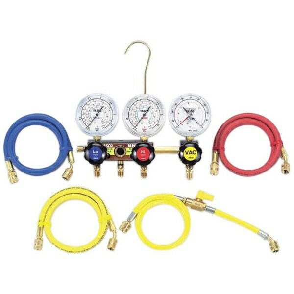 ●入数（個）： 1●R404A、R407C、R507A、R134a用●ゲージ径： φ80●適用： 冷暖兼用●バルブ： 高耐圧ニードルパッキン●ゲージ取付ネジ： 1/8 NPT●接続ポート： 1/4 フレア（UNF7/16 ー20山）●圧力計...