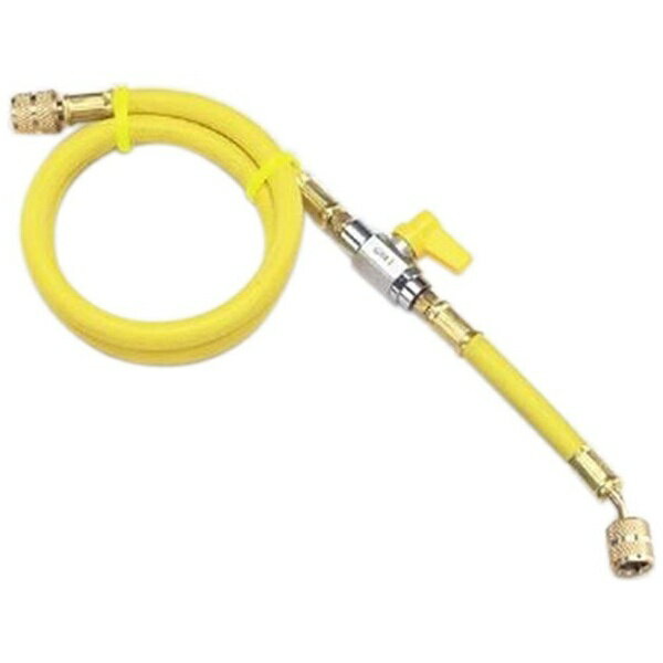 ●入数（本）： 1●色： 黄●R440A、R407C、R507A、R134a●長さ（cm）： 92●バルブ付●接続口径： 1/4 フレア●内部ナイロンコーティングのため、高耐圧でより安全なチャージホースです。●バルブ付なので冷媒をほとんど外...