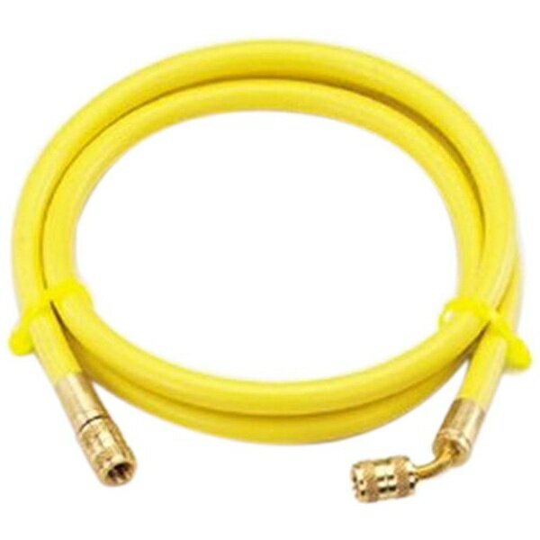 ●入数（本）： 1●色： 黄●R134a●長さ（cm）： 100/片側90°●口径： M10P1.5（メス）●ナイロンコーティングのため、高耐圧でより安全なチャージホースです。又、冷媒による材質変化もありません。●チャージホースは、耐圧気密...