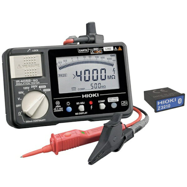 ■絶縁抵抗計IR4052-51とワイヤレスアダプタZ3210のセット品です。■ワイヤレス化に対応しており、スマホやタブレットに測定値を転送可能です。■一目でわかるコンパレータ機能搭載の高速タイプです。■測定データをワイヤレスでExcel帳票...