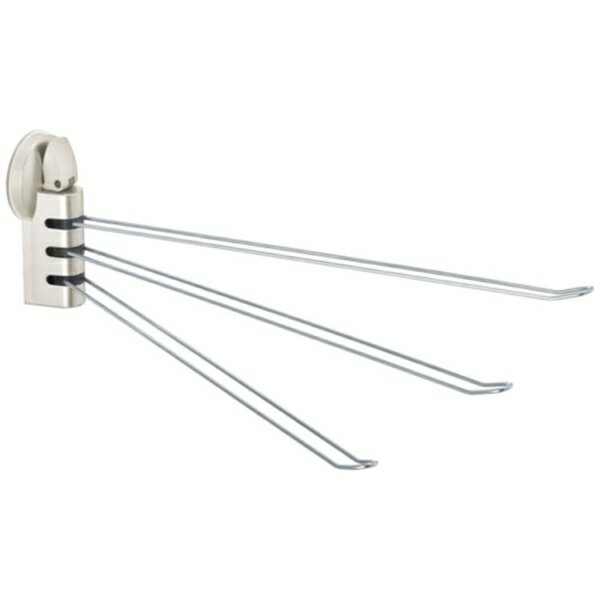 ■掛け部がステンレスのふきん掛けです。■ふきんを3枚掛けることができます。■レバーを押すだけの強力吸盤です。【用途】・タオルやふきんの乾燥に。【仕様】・色： シルバー・幅（mm）： 341・奥行（mm）： 35・高さ（mm）： 104・レバ...