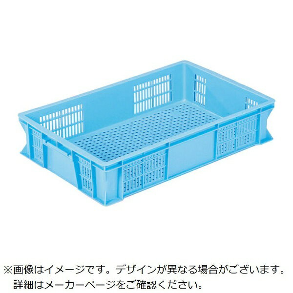 ■通気性のあるメッシュタイプで、果実・野菜の採集・集荷・選果・運搬等産地から市場までの用途の広いコンテナです。【用途】・果実・野菜の採集・集荷・選果・運搬等産地から市場まで。【仕様】・色：ブルー・容量(L)：25・外寸(mm)：648×40...