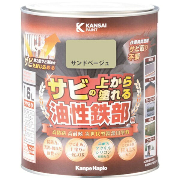 ■高耐久アクリルシリコン樹脂と強力防サビ剤の効果により、最高クラスの高い防サビ性と高い耐久性を実現した「サビの上から直接塗れる高性能鉄部用塗料」です。■強力防サビ剤が防錆効果を発揮し、サビ止めと上塗りが同時にできます。【仕様】・色： サンド...