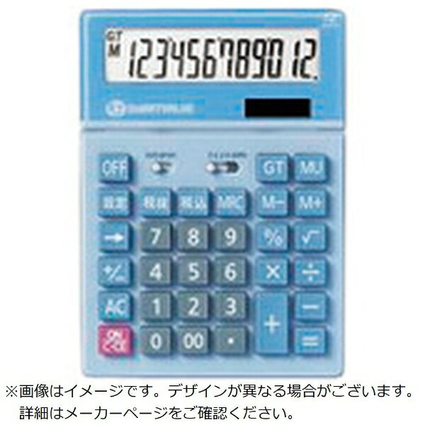 ■大きな表示です。■卓上から持ち運びまでカバーする電卓です。【仕様】・桁数： 12・色： ブルー・表示数字（高）： 20mm・規格： 大型・外形寸法： 幅140×奥194×高28mm・電源（V）： 太陽電池＋内蔵電池（LR44×1）・保証期...
