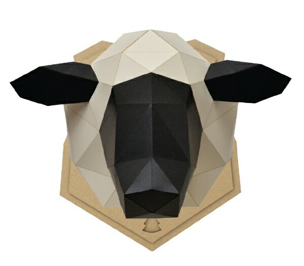 カクカクとちょっと変わった形が特徴の組み立てるインテリア KAKUKAKU（カクカク）のWALシリーズ HITSUJI / Mサイズです。製品は既にレーザーカッターで精巧な切抜きと折目をつけた状態になっていて、のりしろの幅に合わせた両面テー...