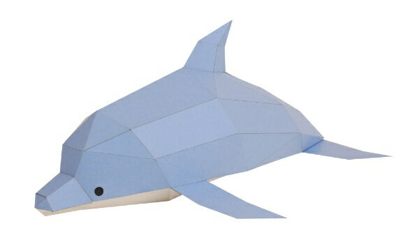 カクカクとちょっと変わった形が特徴の組み立てるインテリア KAKUKAKU（カクカク）のTINYシリーズ / イルカです。大人の片手におさまるほどのサイズで、他のシリーズには無い丸い目が特徴的でかわいらしいイルカの全身が組みあがります。製品...