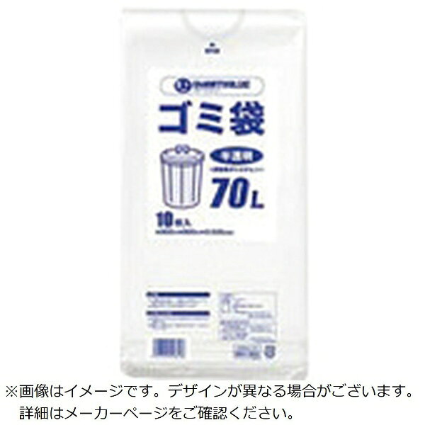 ■お求めやすい10枚入のゴミ袋です。【仕様】・厚さ（mm）： 0.035・容量（L）： 70・色： 半透明・規格： 70L・厚： 0.035mm・手触り： ツルツルタイプ・ゴミ袋【材質／仕上】・低密度ポリエチレン