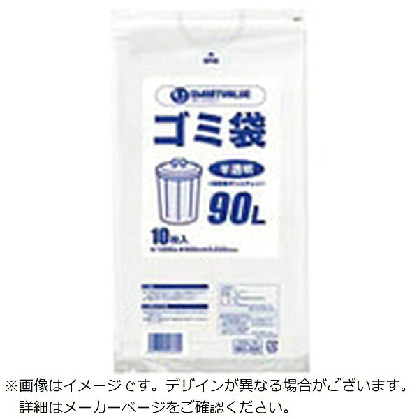 ■お求めやすい10枚入のゴミ袋です。【仕様】・厚さ（mm）： 0.035・容量（L）： 90・色： 半透明・規格： 90L・厚： 0.035mm・手触り： ツルツルタイプ・ゴミ袋【材質／仕上】・低密度ポリエチレン