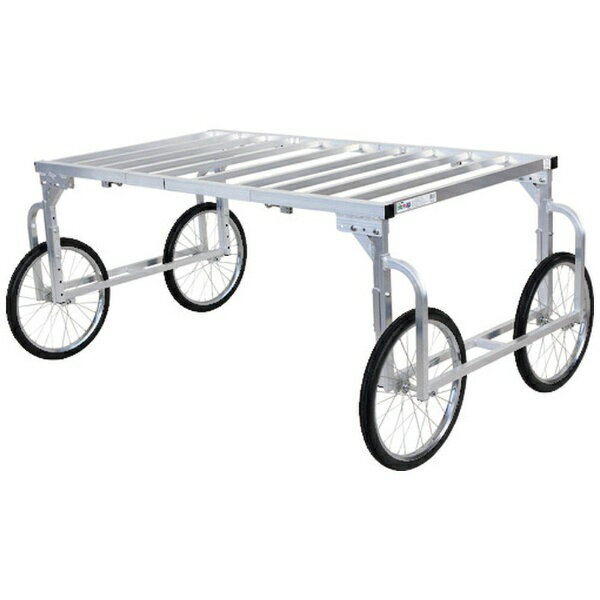 ■高さ、タイヤ幅を調整できますので、圃場に合わせて作業できます。■最大で20kgコンテナが7個乗ります。【用途】・路地野菜などの収穫に。【仕様】・均等荷重（kg）： 150・長さ（mm）： 1270・幅（mm）： 1070〜1670・高さ（...