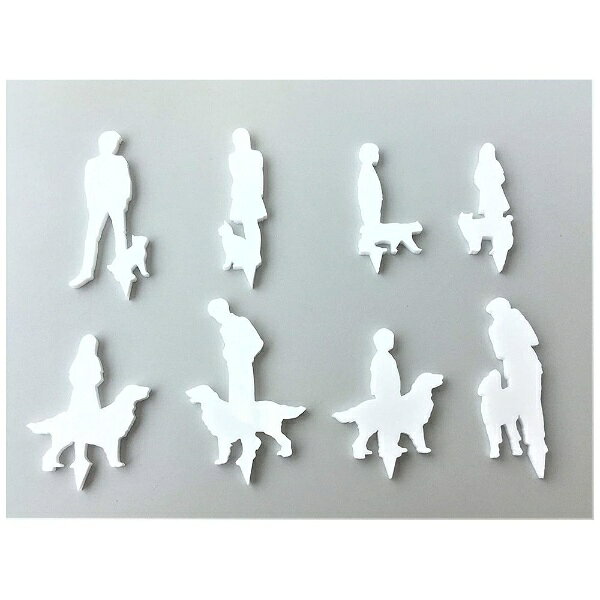 タケダ シルエット人形アクリル白 人・犬猫1/200。アクリル製レーザー加工シルエット人形。模型の地面に直接刺して立たせます。接着剤はいりません。厚さ： 2mm