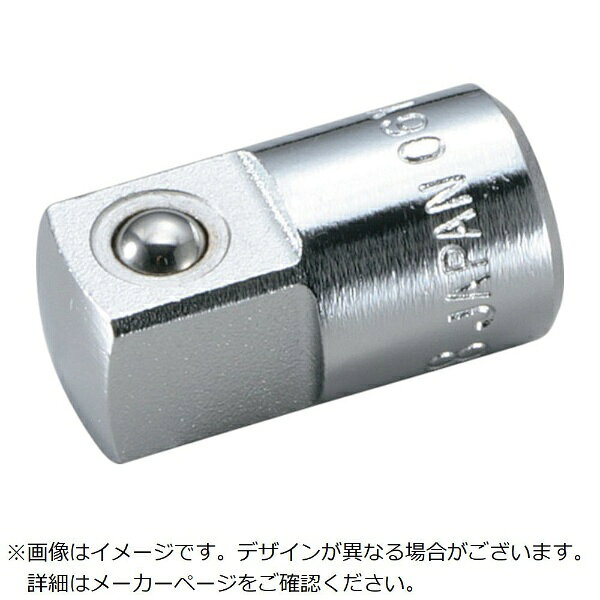 ■差込角の異なるソケットとハンドルを接続するアダプターです。【用途】・ボルト・ナットの締付け・緩め作業用に。【仕様】・差込角凹（mm）： 6.35・差込角凸（mm）： 9.5・全長（mm）： 23.0【材質／仕上】・構造用鋼【注意】・インパ...