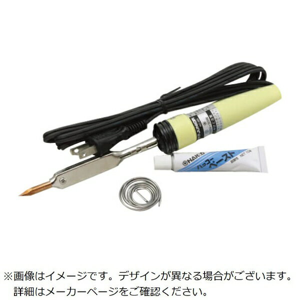 ■金属加工用はんだこてセットです。【用途】・針金や金属板などのはんだ付けに。【仕様】・電源（V）： 100・消費電力（W）： 100・付属コテ先： 343-T・標準コテ先： 343-T・ジュニア100WI型、糸はんだ、チューブ入りペーストの...