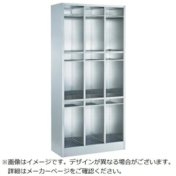 ■さびにくく丈夫なオールステンレス製の長靴ロッカーです。■内寸高さ500MMのため、大きめの長靴でも余裕をもって収納できます。【用途】・研究施設、クリーンルーム、食品工場など。【仕様】・タイプ： 3人用/1列3段・間口（mm）： 275・奥...