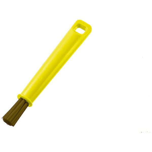 ■ペンのように持って使えるブラシです。■金属検出器対応です。【仕様】・色： 黄・耐熱温度（℃）： 120・線径（mm）： 0.6・全長（mm）： 22・HACCP対応清掃用品【材質／仕上】・本体： ポリプロピレン　毛： ポリエステル