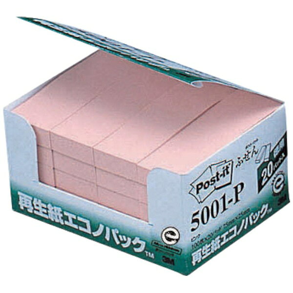 ■古紙100％の再生紙を使用し、環境保全を考え、資源をムダなく利用しています。■オフィスでの買い置きにおすすめのポスト・イット（R）製品です。【仕様】・ポスト・イット75X25mm100枚X20パッドピンク