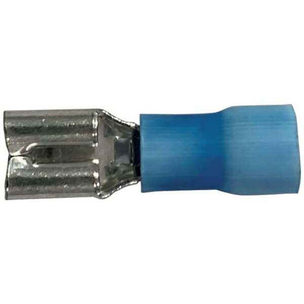 【特長】●ビニールの絶縁被覆のついたメス型の圧着端子です。【用途】●電線の接続に。【仕様】●電線抱合範囲 より線(［［MM2］］)：1.5〜2.5●電線抱合範囲 AWG：16〜14●色：青●外形寸法(mm)：7.4●全長(mm)：20.6●...