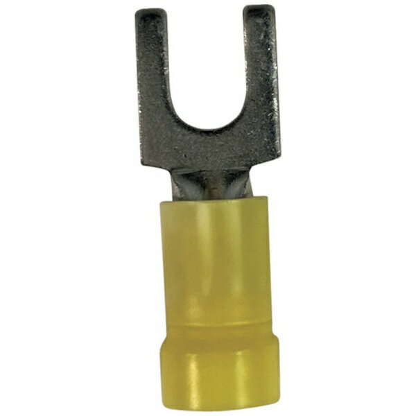 【特長】●ビニールの絶縁被覆のついた先開形圧着端子です。●取り付け穴の一方が開いており、ネジを完全に外さなくても取り付けることができる絶縁被覆付圧着端子です。【用途】●電線の接続に。【仕様】●電線抱合範囲 より線(［［MM2］］)：4.0〜...