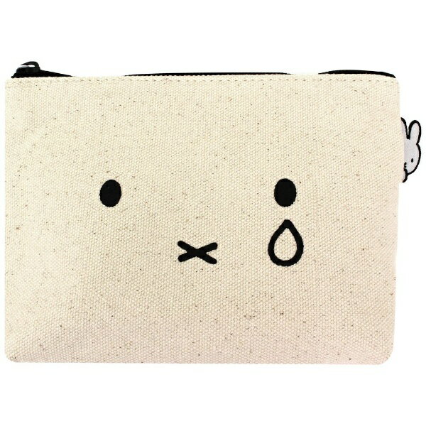 ミッフィーのかわいい帆布ポーチ。コスメ・アクセサリー・目薬・お薬などの小物を入れるのにおすすめのサイズです。ジッパーチャームがミッフィーやボリスの形になっていてかわいい！内装は2ルームで仕分け収納ができる仕様になっています。