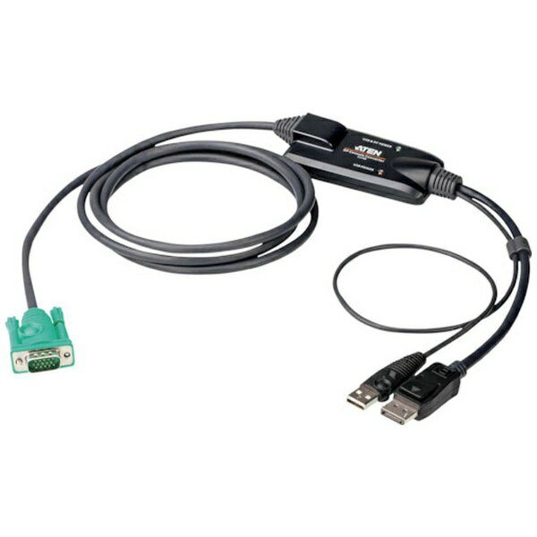 【仕様】・最大解像度： 1080p@60Hz・コネクタ： USB Type-Aオスx1、DisplayPortオスx1、SPHD-15オスx1・ATEN SPHD-15ピンKVMスイッチをDisplayPortおよびUSB対応ターゲットコン...