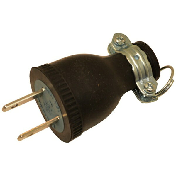 ■125V・15A・2芯接続のゴムプラグです。【仕様】・適用電線（1CT2CT2RNCT）： 0.75〜2mm2・適用電線（VCTS-VCT）： 0.75〜2mm2・適用電線（VCTFVCTFK）： 0.75〜2mm2