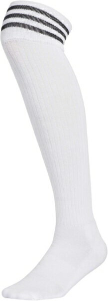 スリーストライプデザインのニーハイソックス。コーディネートに合わせやすいシンプルなデザイン。適度なクッションとサポート力を備え、快適な履き心地でラウンドをサポートする。
