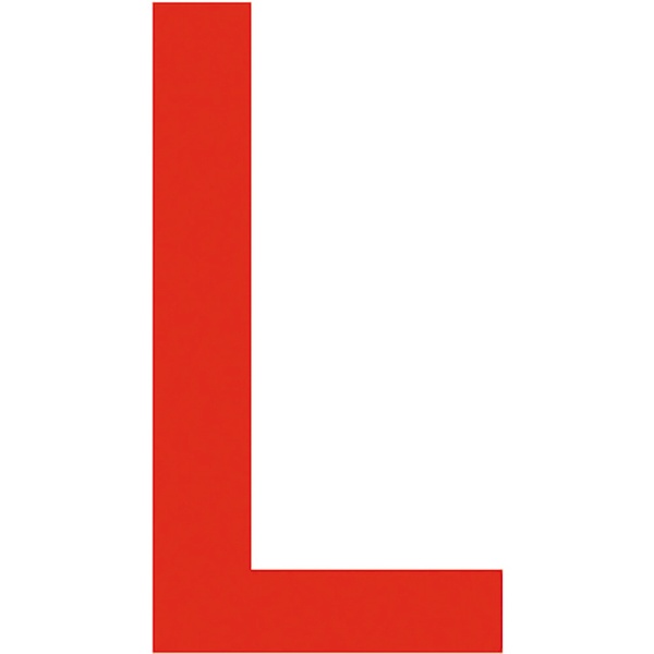 ■通り芯を掲示する表示板です。■遠くからもハッキリ見えます。【用途】・通り芯の掲示用に。【仕様】・表示内容： L・取付仕様： 穴4スミ・縦（mm）： 600・横（mm）： 600・厚さ（mm）： 1・摘要： 穴4スミ【材質／仕上】・PP板
