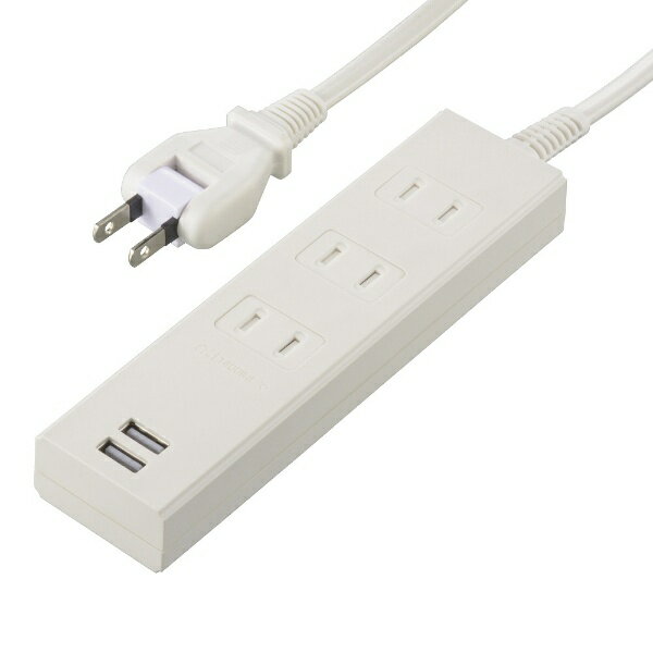 【 特 長 】● スマホ2台を同時充電できる、USBポート付安全タップ● コンセント周りには熱に強いPBT樹脂使用の難燃・耐熱ボディ● コンセント部にはホコリの侵入を防ぐホコリシャッター付● USB過電流保護機能付き● 導線の二重被ふくでコ...