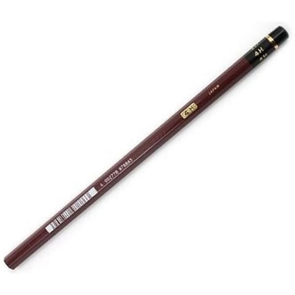 三菱鉛筆 ハイユニ 4H (1本)日本の伝統色えび茶色と、高級感をイメージしたワインレッドを掛け合わせた軸色に、金字で6面に硬度表示し、金色のリングをつけた高級感のあるデザインです。大小の粒子を混合し、なめらかな書き味を追及した鉛筆です。「...