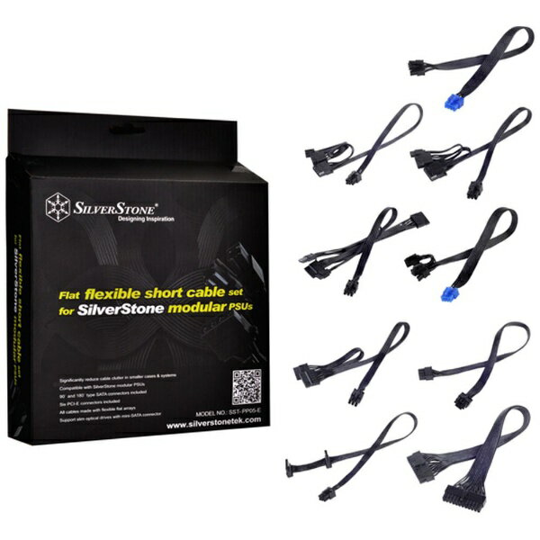 小型PCケース内部の電源ケーブル配線を最適化するショートケーブルキット■より小型のケースおよびシステムにおいてケーブルの絡まりを劇的に減少■SilverStoneモジュラーPSUと互換■90?および180?タイプSATAコネクタ付属■6つの...