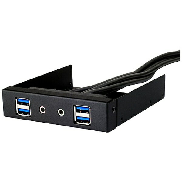 外部3.5インチベイ用 ヘッドフォン＋マイク端子、USB 3.0×4ポート増設パネル■軽量でコンパクト■グループ化コネクタによる簡単なインストール■USB、およびオーディオポート■高品質アルミニウム仕上げ