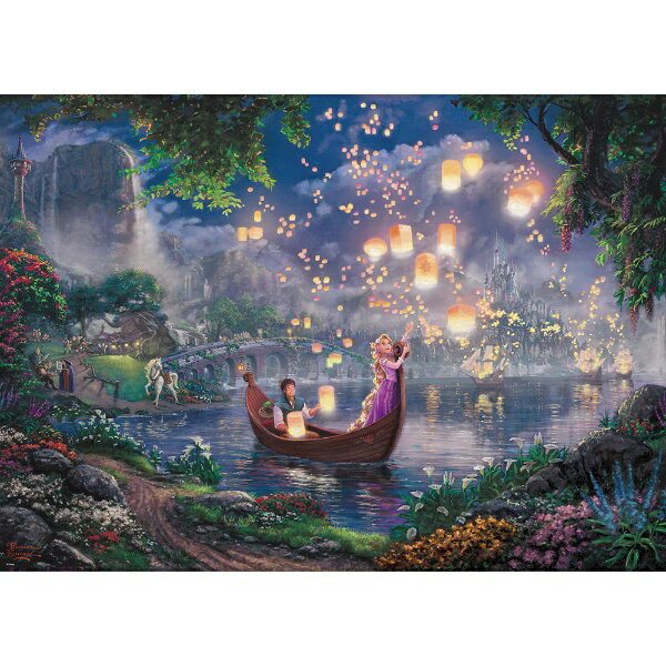 トーマス・キンケードの世界を圧巻の2000ピースでお届けします。完成サイズ： 73×102cm（C）Disney. Tangled （C）2013 Thomas Kinkade Studios